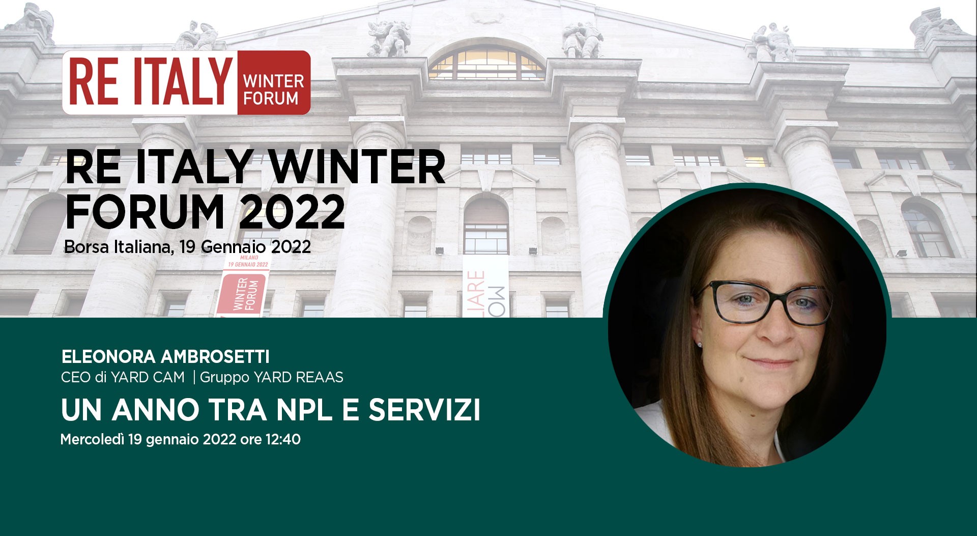 Eleonora Ambrosetti speaker at the "RE ITALY Winter Forum" conference ...